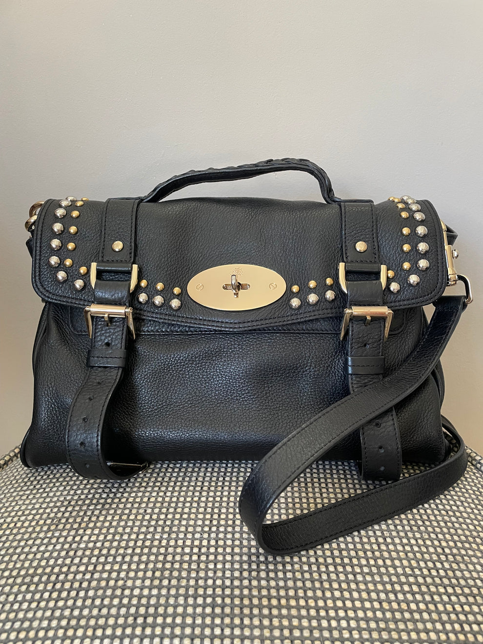 Preloved Mulberry Alexa Limited Edition Studded Satchel Bag, Medium ...